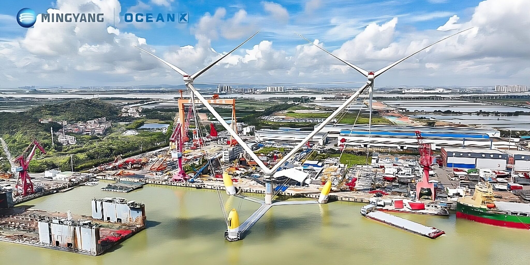 Zwei Turbinen: Größte schwimmende Windkraftanlage der Welt zu Wasser ...