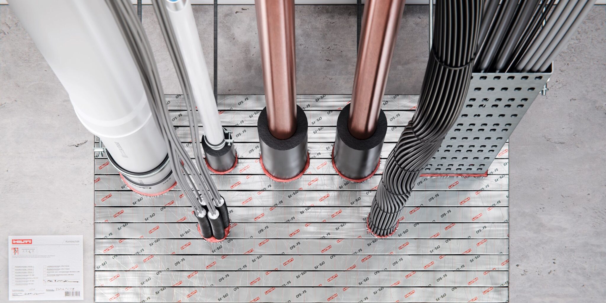 Der flexible Brandschutzstein CFS-FS L von Hilti